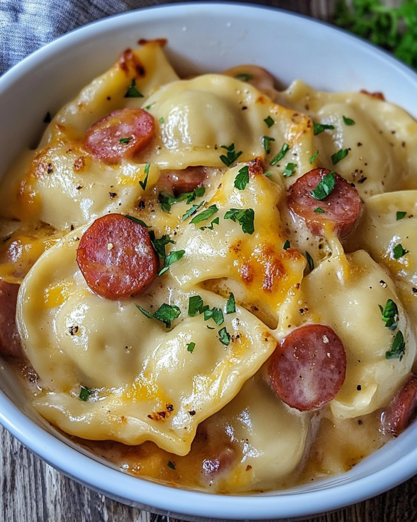 Crockpot Pierogi Casserole with Kielbasa - Cooking Circuit