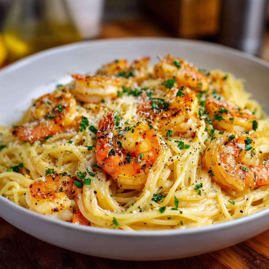 Creamy Angel Hair Pasta with Shrimp - Cooking Circuit