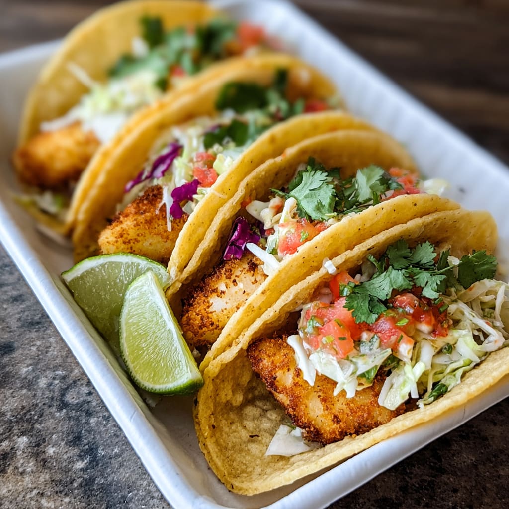 Crispy Fish Tacos with Cilantro Lime Slaw - Cooking Circuit