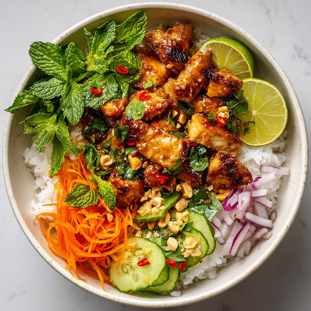 Easy Chicken Satay Bowl Recipe - Cooking Circuit