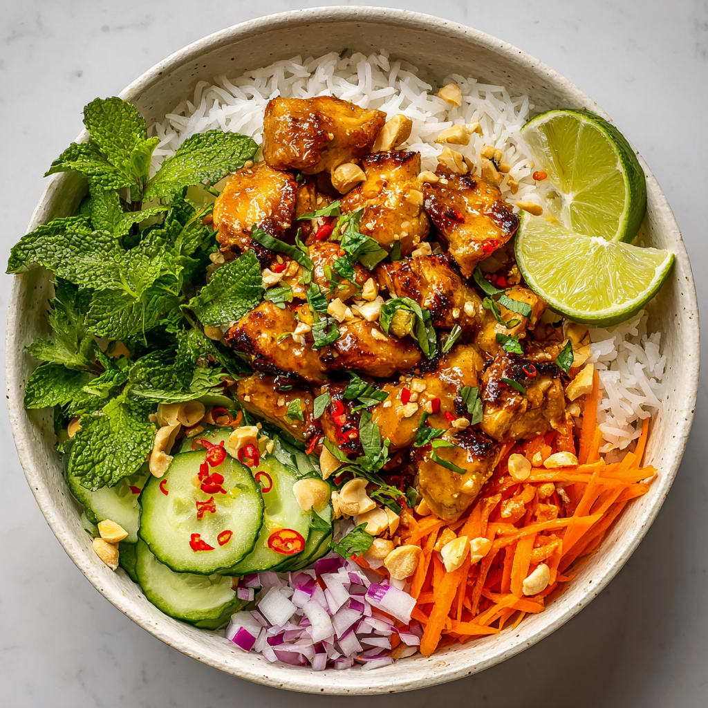 Easy Chicken Satay Bowl Recipe - Cooking Circuit