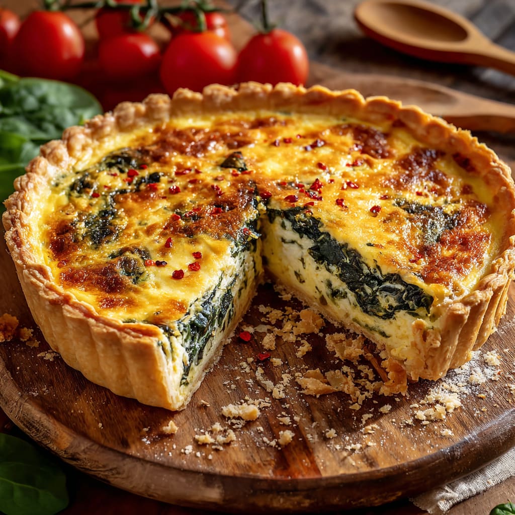 Elegant Ricotta and Spinach Quiche - Cooking Circuit