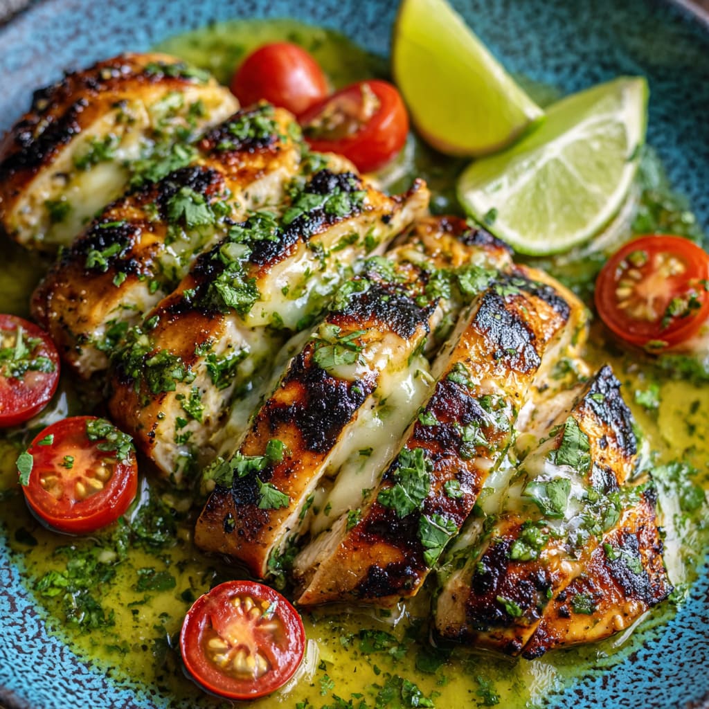 Grilled Salsa Verde Pepper Jack Chicken Recipe - Cooking Circuit