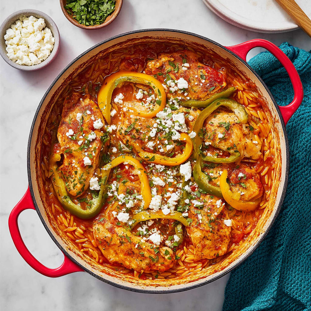 One Pan Chicken Orzo - Cooking Circuit