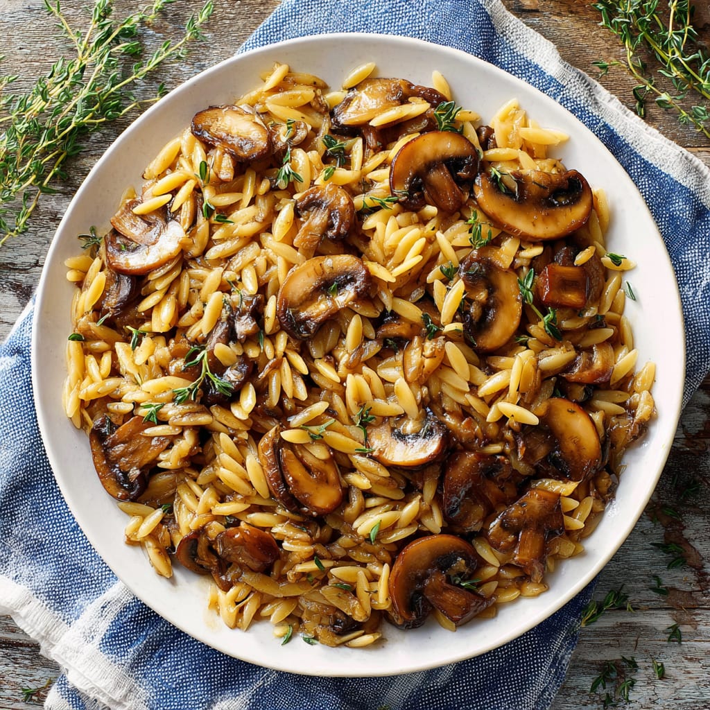 One Pot Orzo with Mushrooms - Cooking Circuit